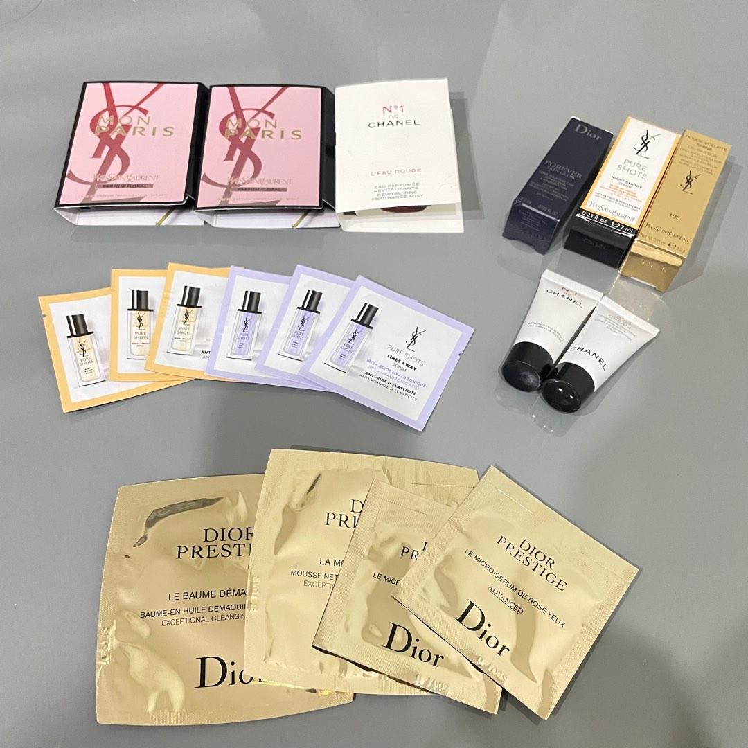 Ysl Chanel dior samples vial perfume pure shots night reboot serum foundation n1 cc cream ...