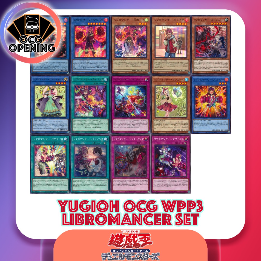 Yugioh OCG WPP3 Libromancer set, Hobbies & Toys, Toys & Games on Carousell