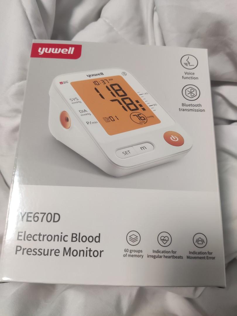 Yuwell Blood Pressure Monitor YE670D, Health & Nutrition, Health ...