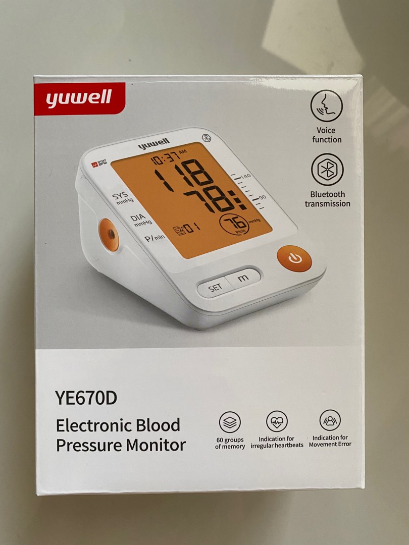 Yuwell Electronic Blood Pressure Monitor, Health & Nutrition, Health ...
