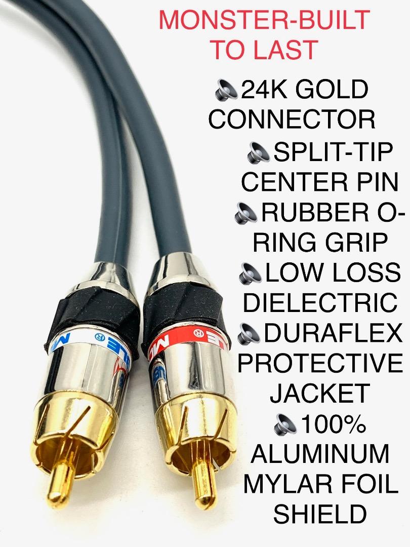 100% AUTHENTIC: MONSTER CABLE 200I AUDIO INTERCONNECT FOR HOME/CAR ...