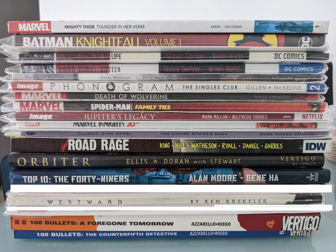 17 TPB and HC Lot Batman Wolverine Thor Spiderman Moore Morrison Aaron ...