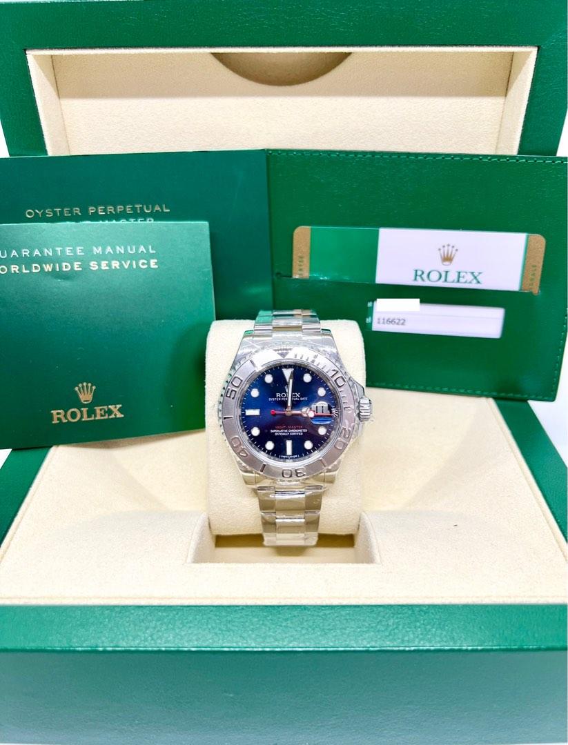 2018 Rolex Yachtmaster Platinum Sunburst Blue Dial Thor 40mm, Luxury ...