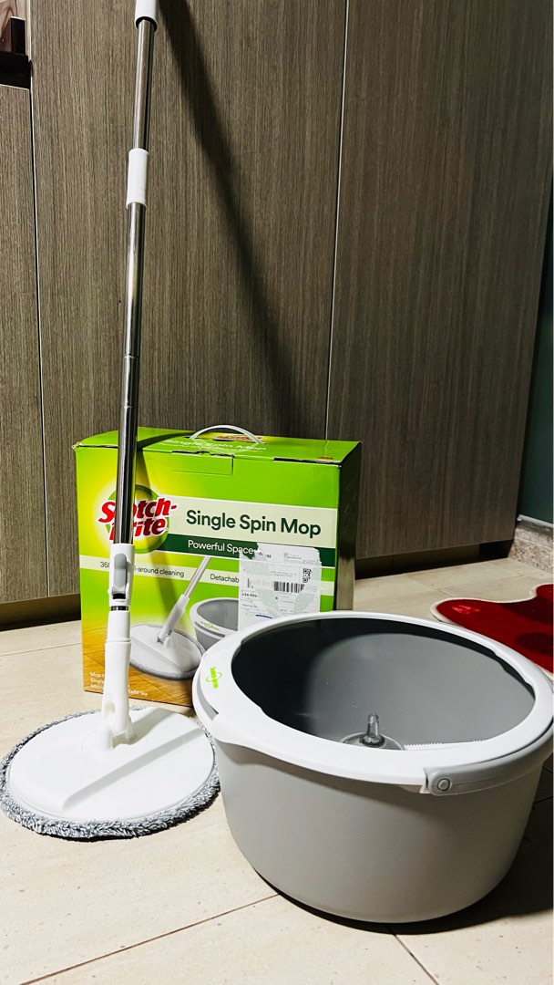 3M Premium Single Spin Mop, Furniture & Home Living, Cleaning ...