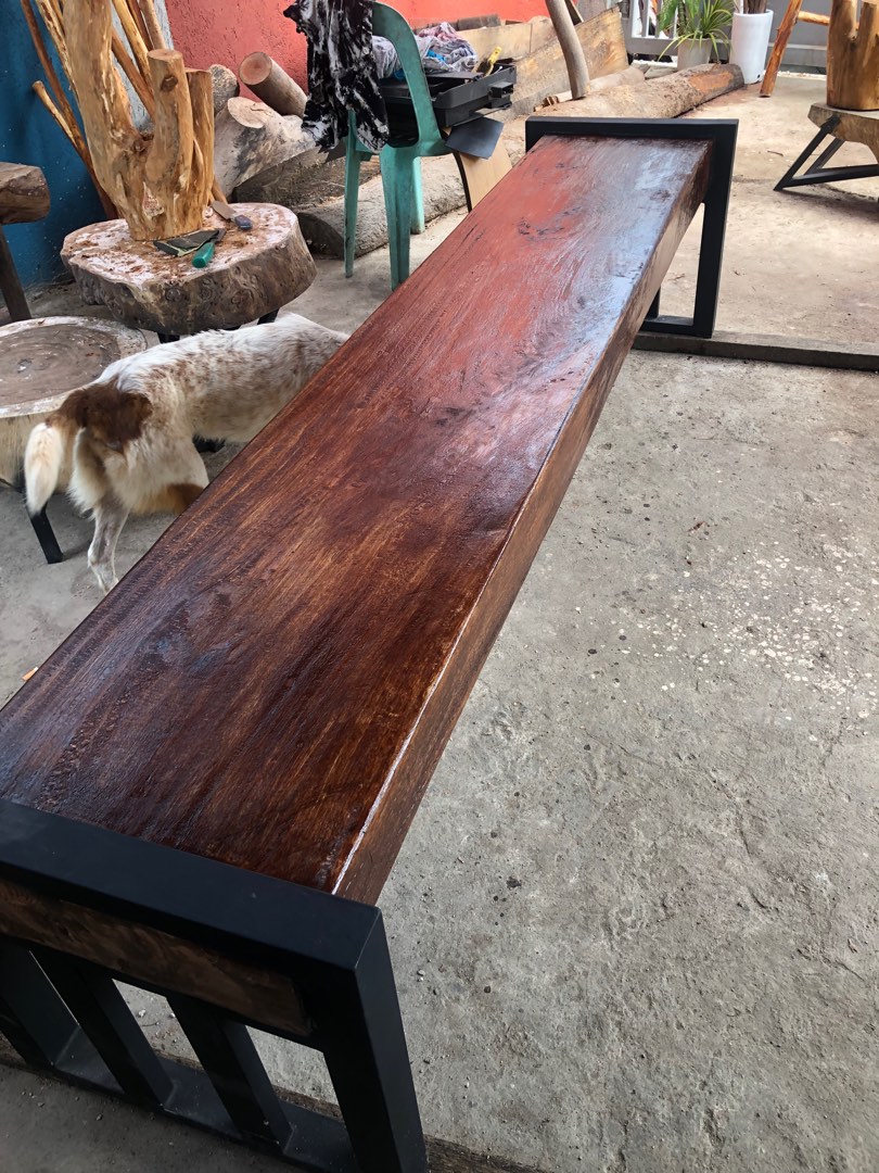 7ft wooden bench, Furniture & Home Living, Home Decor, Other Home Decor ...