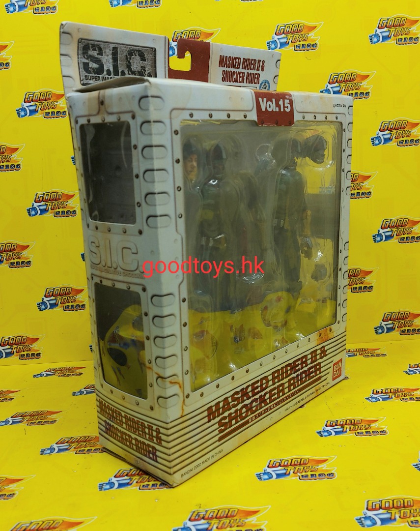 內全新 BANDAI SIC VOL.15 MASKED RIDER II & SHOCKER RIDER 幪面超人 2號 & 黃絲巾, 興趣 ...