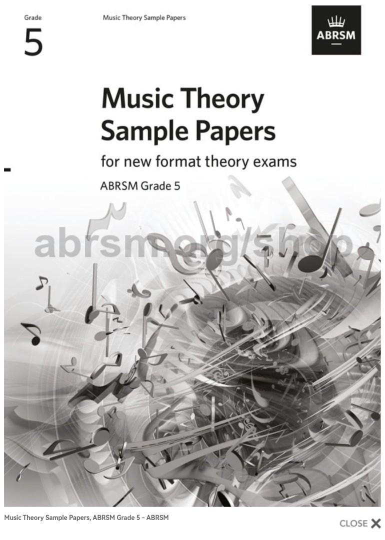 ABRSM Grade 5 Music Theory Sample papers, Hobbies & Toys, Books ...