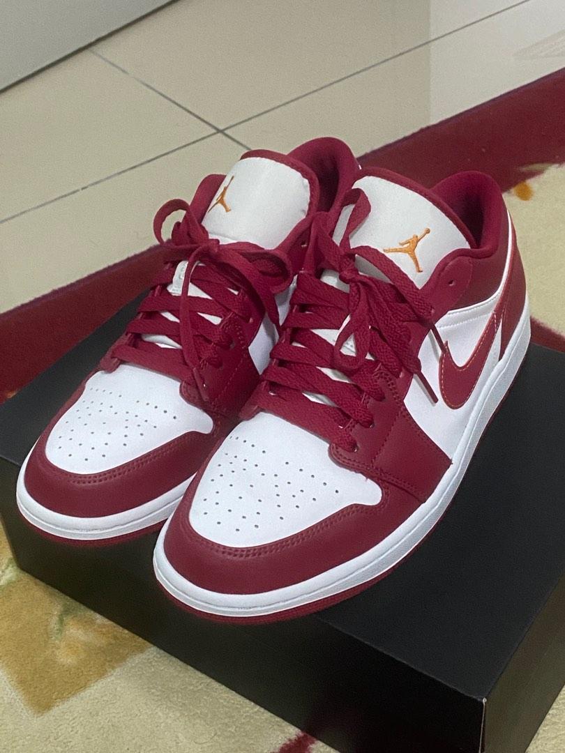 Nike Air Jordan 1 Low Cardinal Red, Men's Fashion, Footwear, Sneakers ...