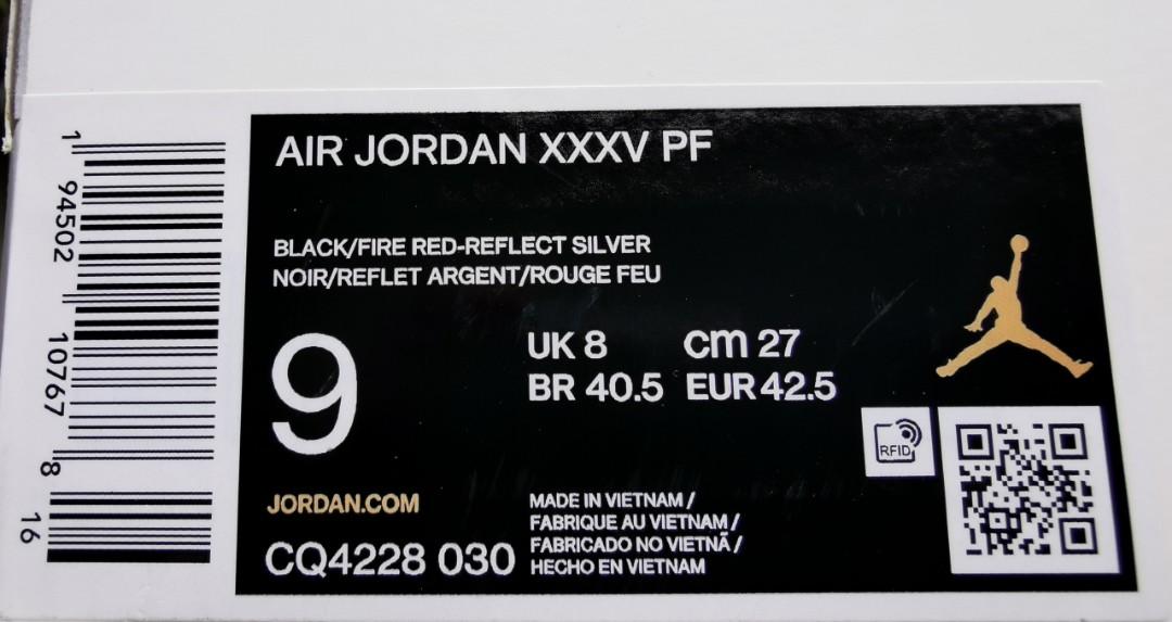 AIR JORDAN XXVX 35 | NIKE - BNIB US9, Men's Fashion, Footwear, Sneakers ...
