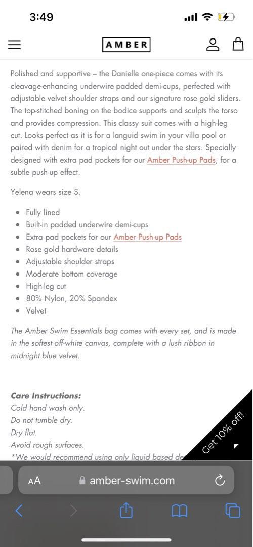 Amber Swim Danielle One Piece, Women's Fashion, Swimwear, Bikinis ...