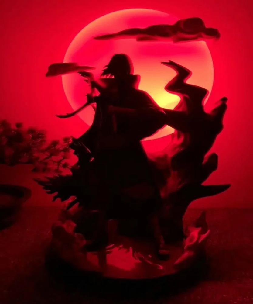 Anime Uchiha Itachi Akatsuki action figure With LED light PVC ...