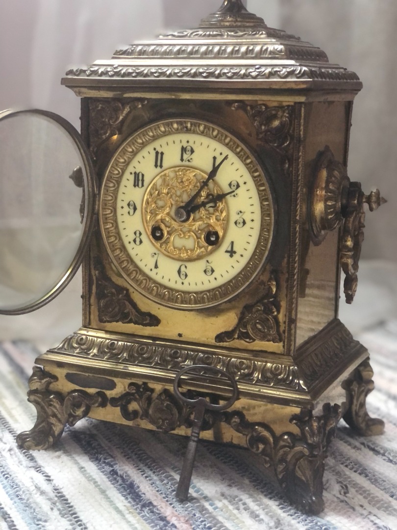 Antique Late 1800s Japy Freres French Brass Table Clock, Hobbies & Toys ...
