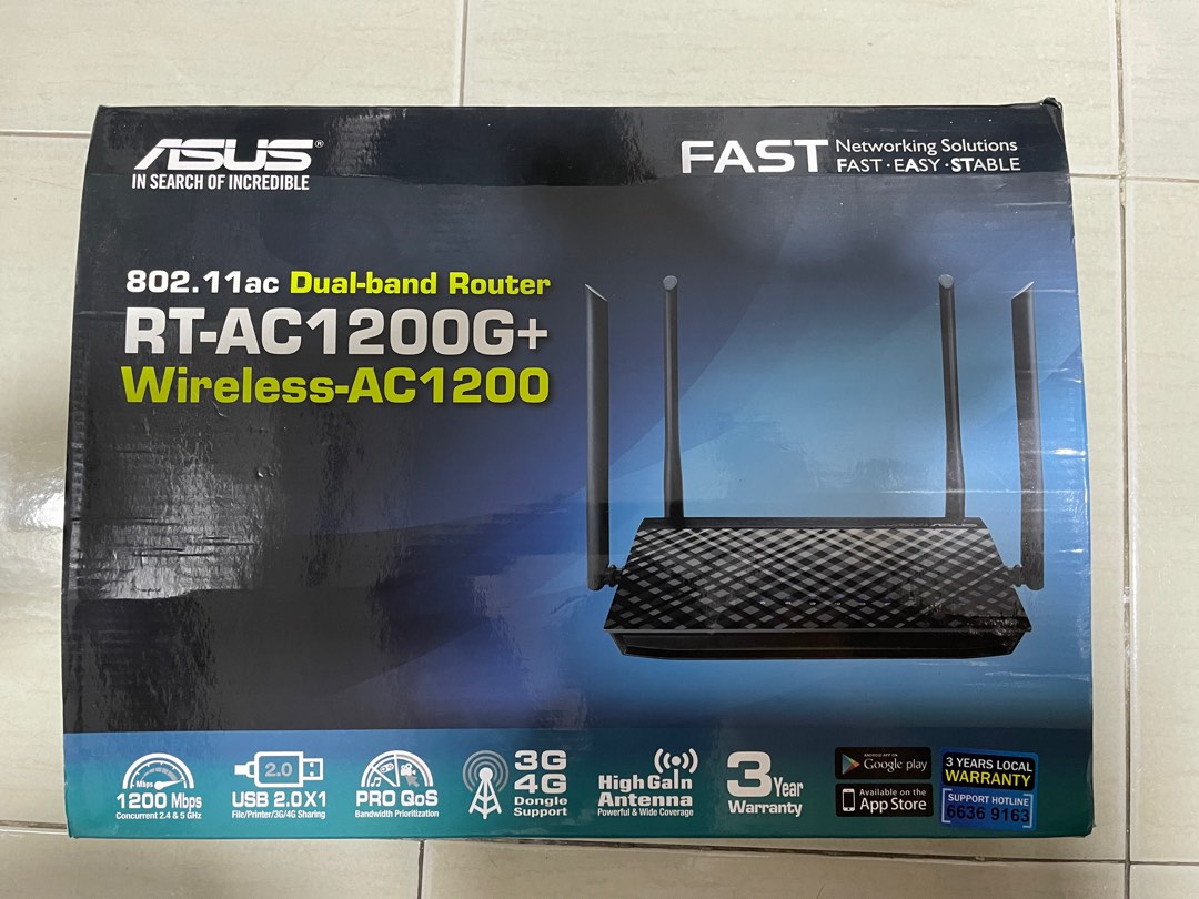 Asus AC1200+ router, Computers & Tech, Parts & Accessories, Networking ...