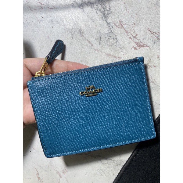 AUTHENTIC Coach Mini Skinny ID Case Card Wallet - BlueGreen, Women's ...