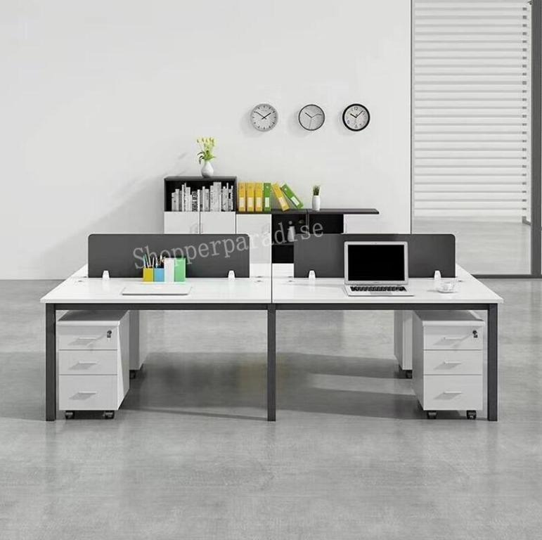 B144 Workstation w Partition, Office Table, System Furniture Cubicle ...
