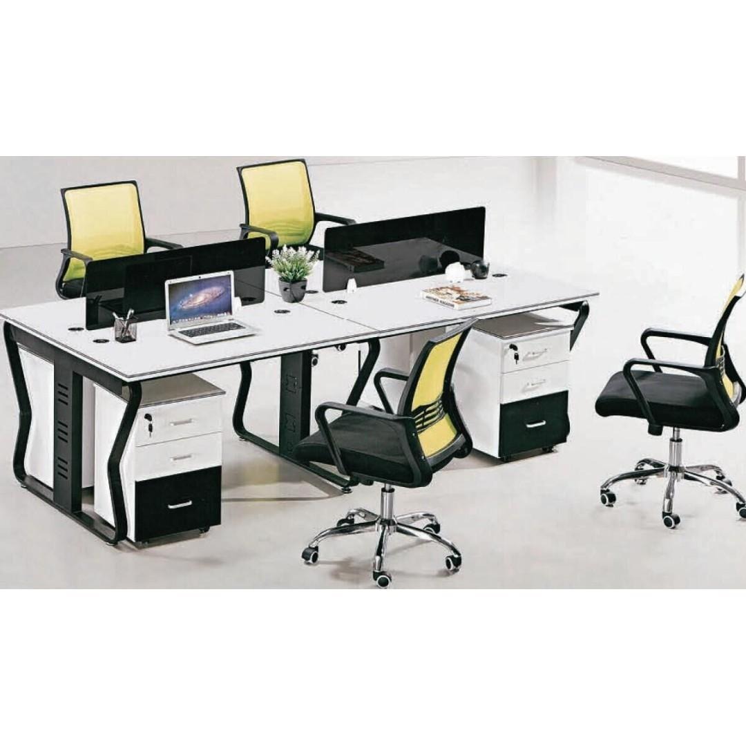 B35 Workstation w Partition, Office Table, System Furniture Cubicle ...