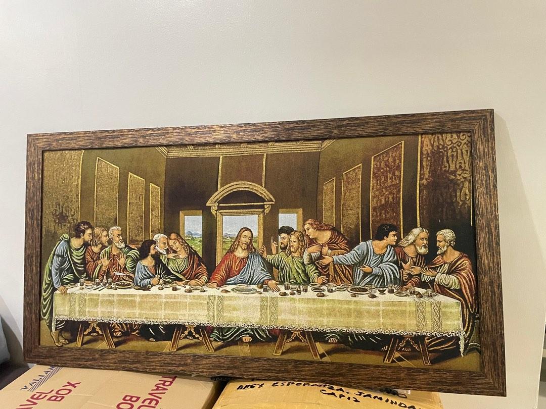 Beautiful Framed Last Supper Carpeted Image, Furniture & Home Living ...