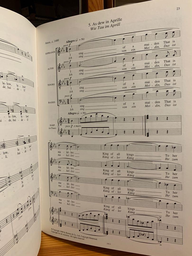 Benjamin Britten A Ceremony of Carols Ein Kranz von Lobechoren Op. 28 ...