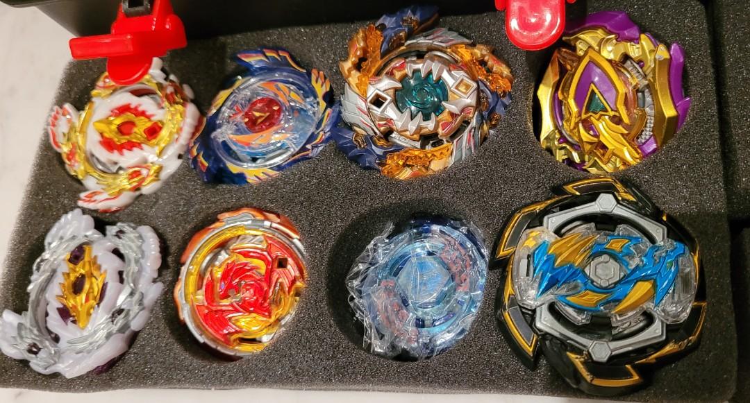 Beyblades set with launcher and collectors box with carrying handle ...