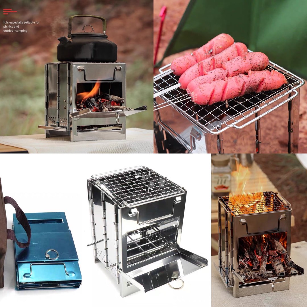 BNIB compact foldable BBQ kit with grills, TV & Home Appliances, Kitchen Appliances, BBQ, Grills ...