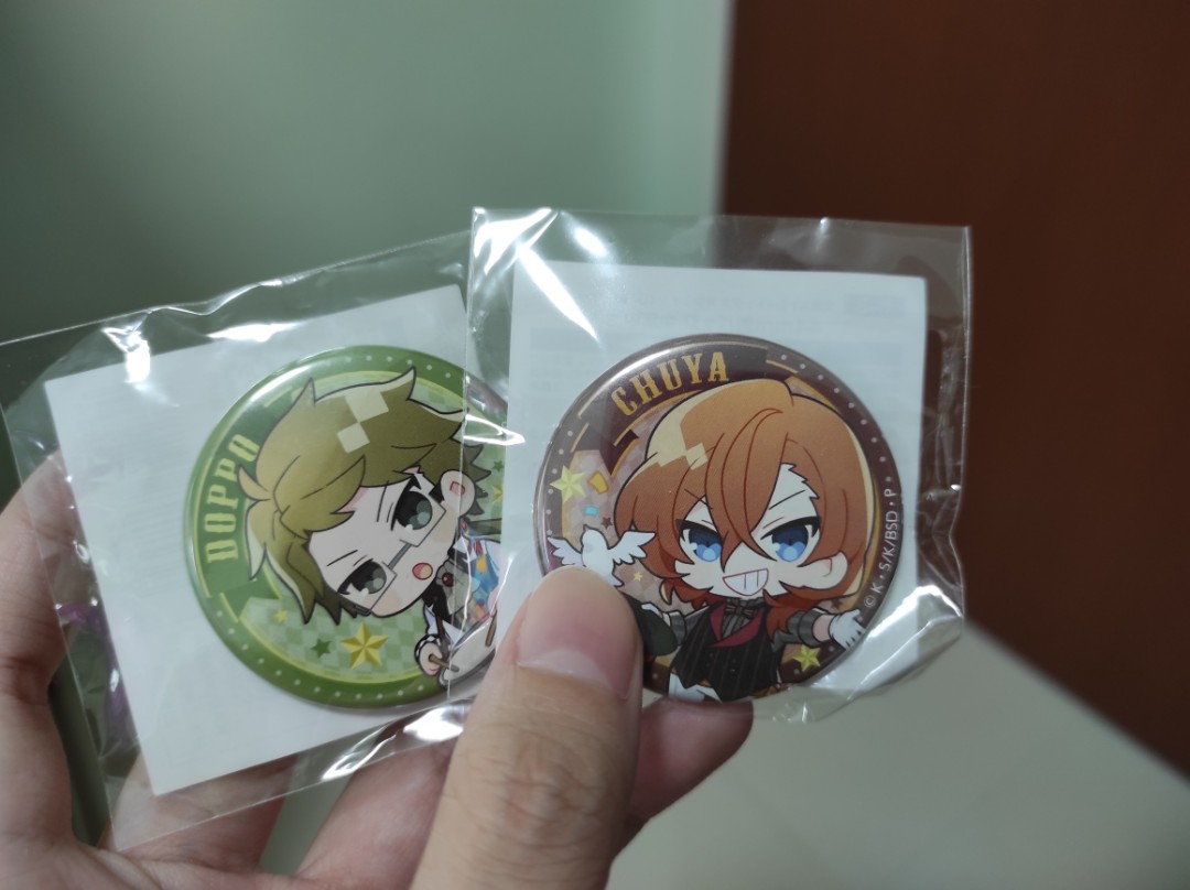 BSD bungo stray dogs circus kuji badge chuuya kunikida set, Hobbies ...