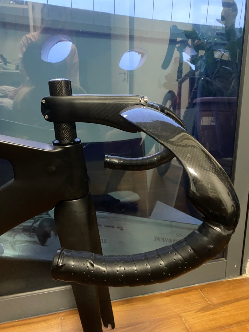 Carbon track dropbar handlebar with 120mm 31.8mm carbon stem wtt zipp ...