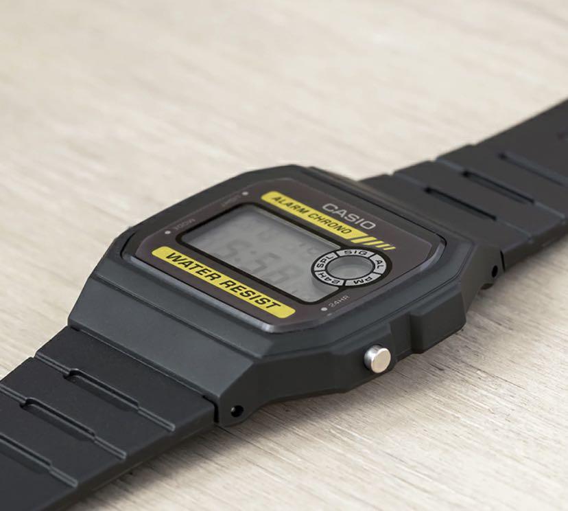 Casio F-94WA-9D Vintage Series Digital Quartz F94WA-9D Black Tone F94 ...