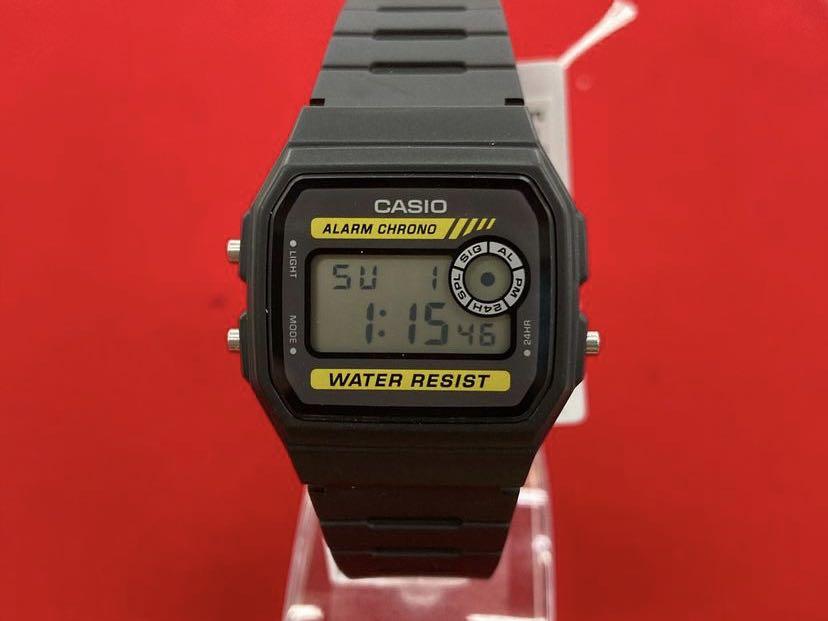 Casio F-94WA-9D Vintage Series Digital Quartz F94WA-9D Black Tone F94 ...