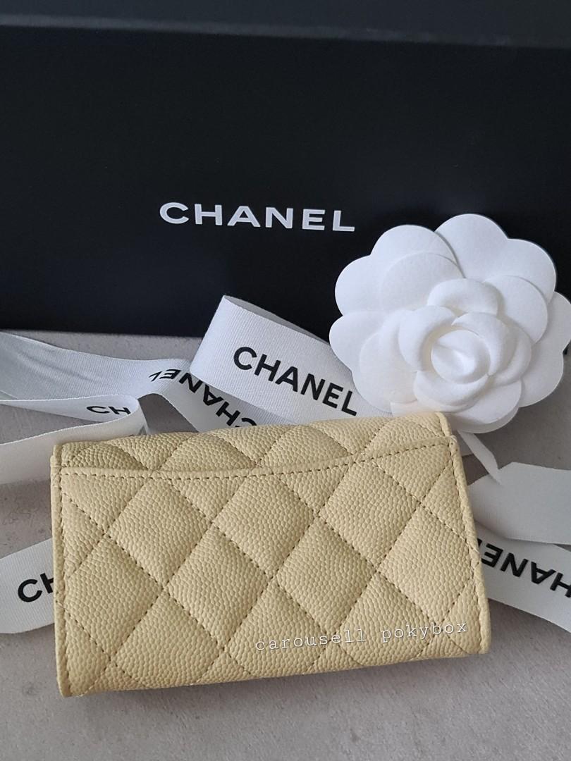 CHANEL 22B Caviar Snap Cardholder/Wallet/Purse/Card Holder( not 22K ...
