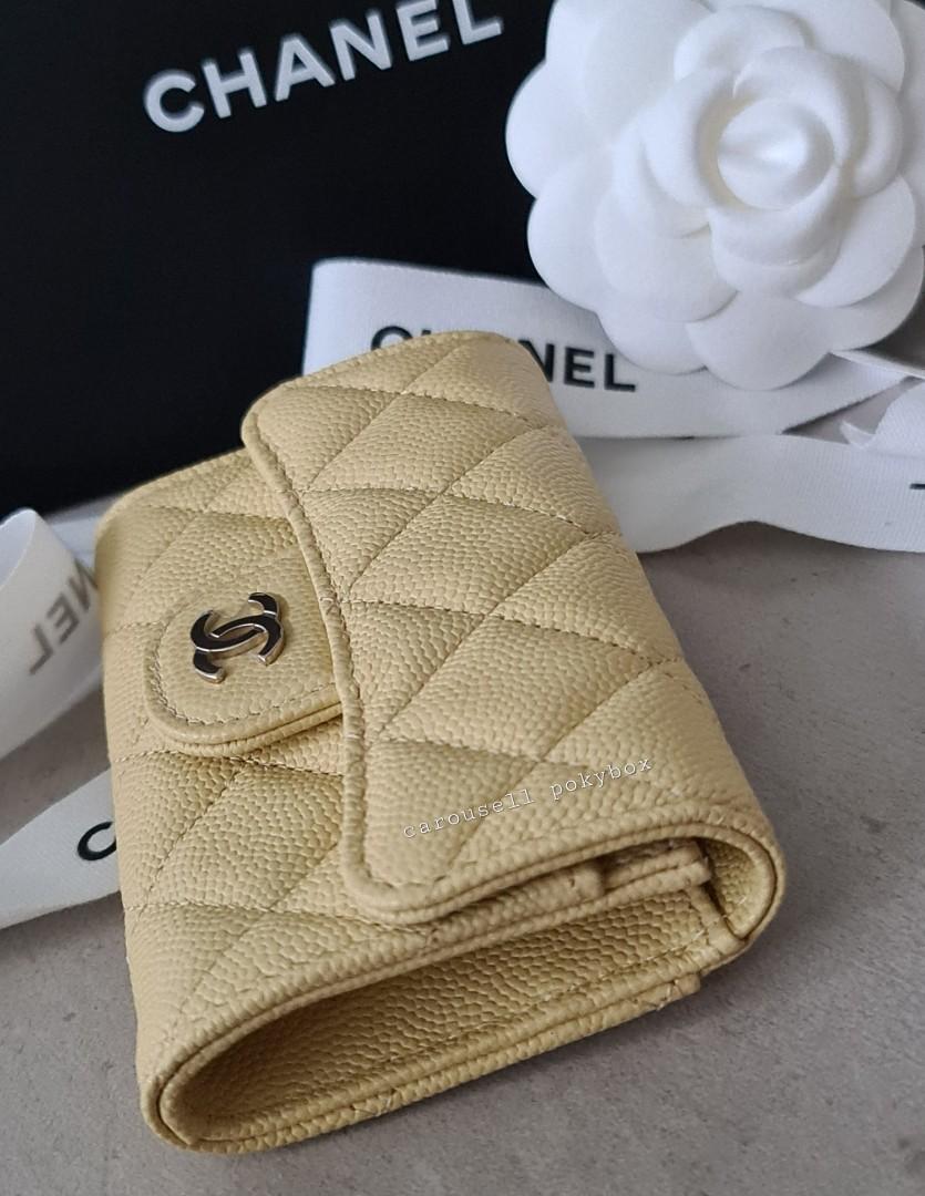 CHANEL 22B Caviar Snap Cardholder/Wallet/Purse/Card Holder( not 22K ...