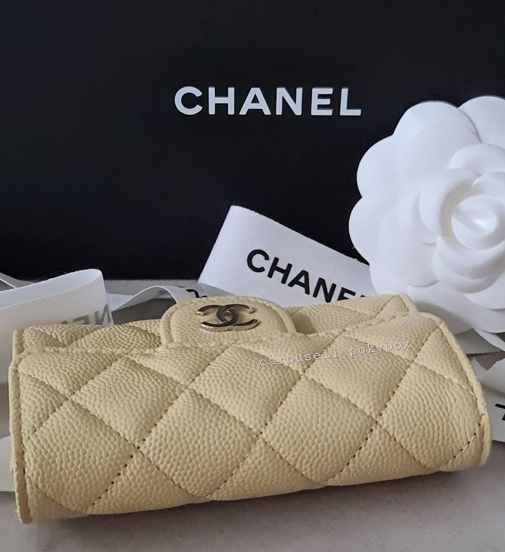 CHANEL 22B Caviar Snap Cardholder/Wallet/Purse/Card Holder( not 22K ...