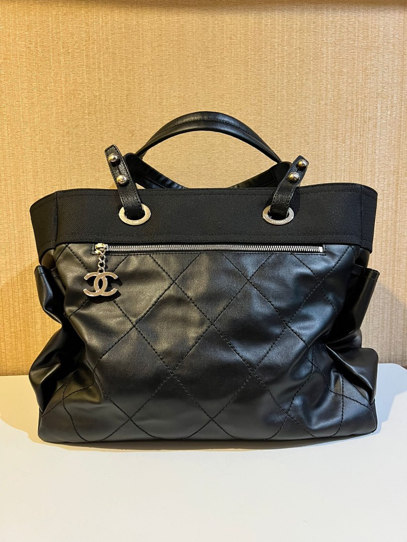 Chanel Biarritz Tote Bag(Black), Women's Fashion, Bags & Wallets ...