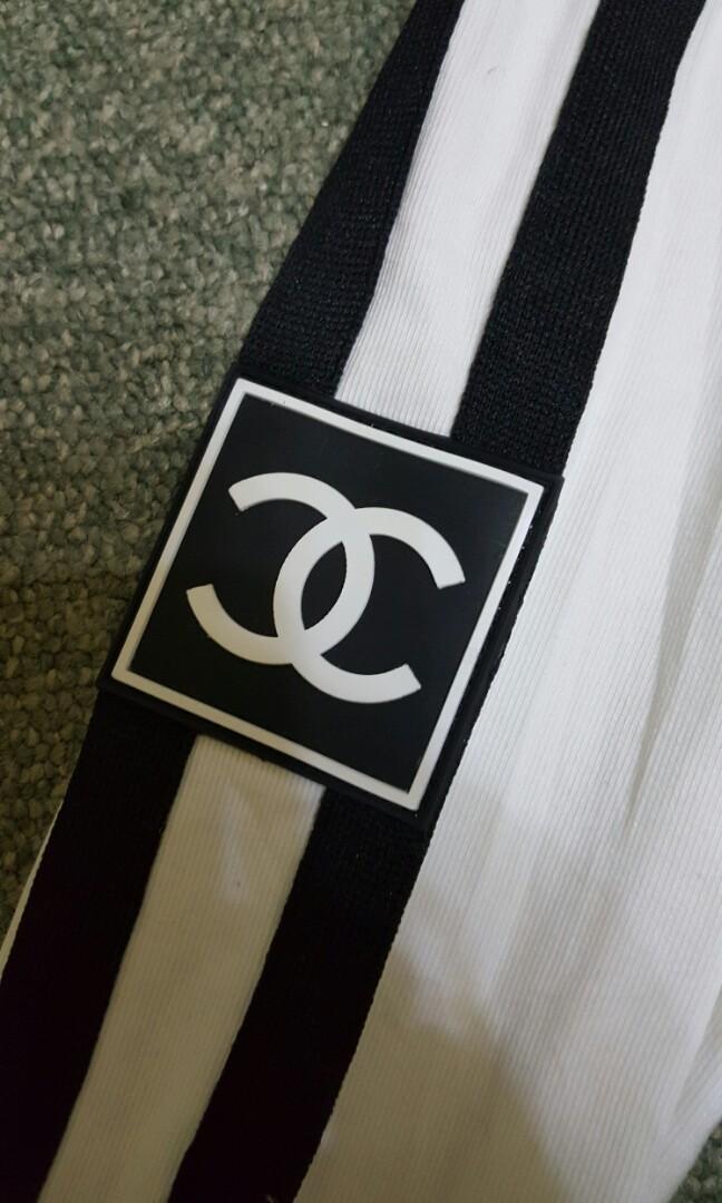 Chanel Track Rubber Logo Longsleeve, Luxury, Apparel on Carousell