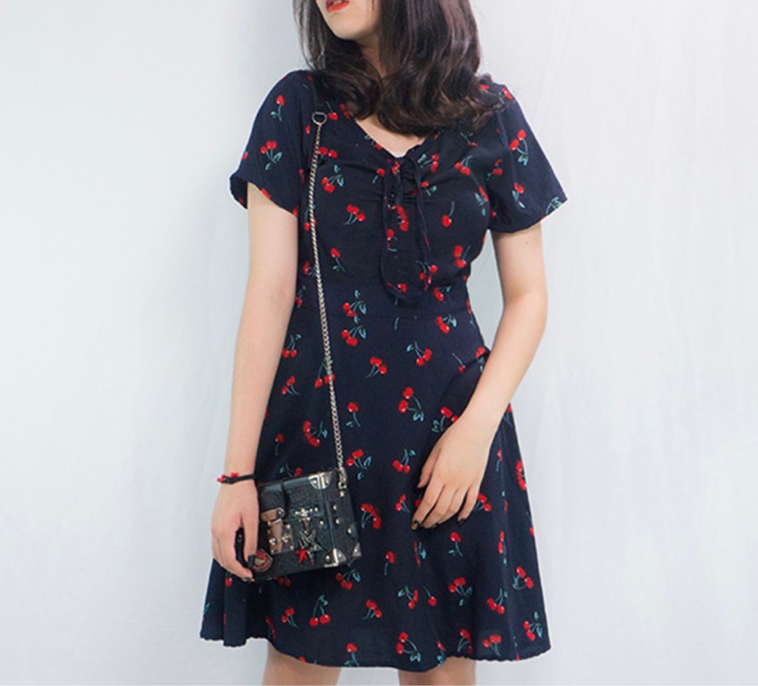 cherry dress, Women's Fashion, Dresses & Sets, Dresses on Carousell