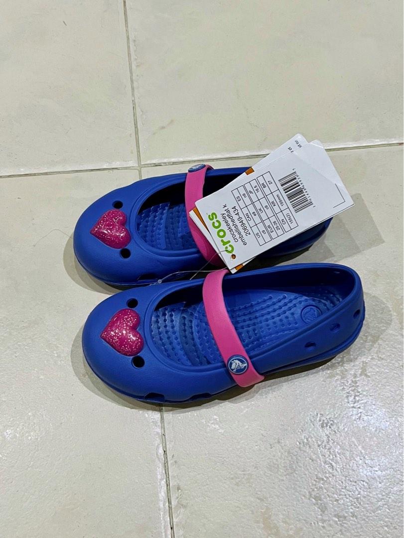Crocs Keeley Embellished Flat Lapis Size C9, Babies & Kids, Babies ...