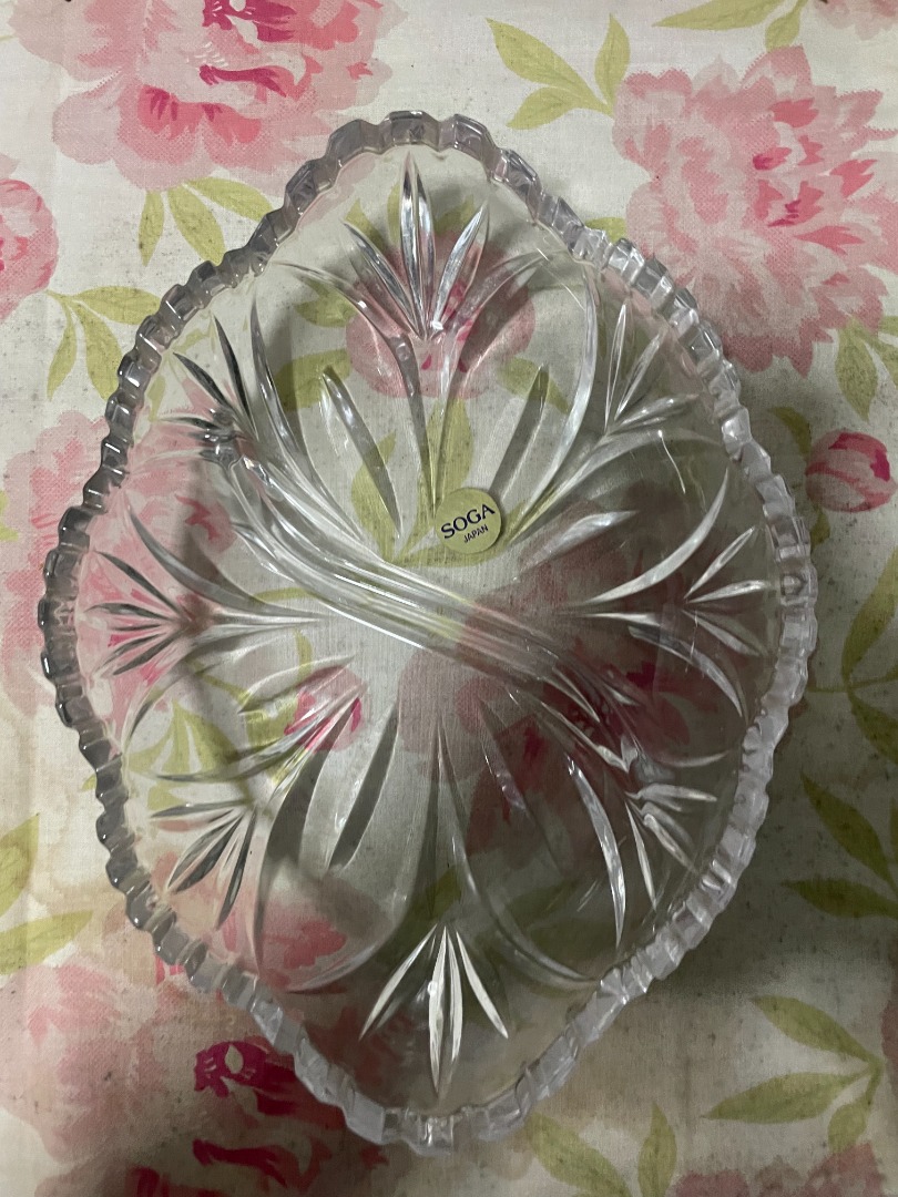 Crystal plate (Japan Sago), Furniture & Home Living, Kitchenware ...