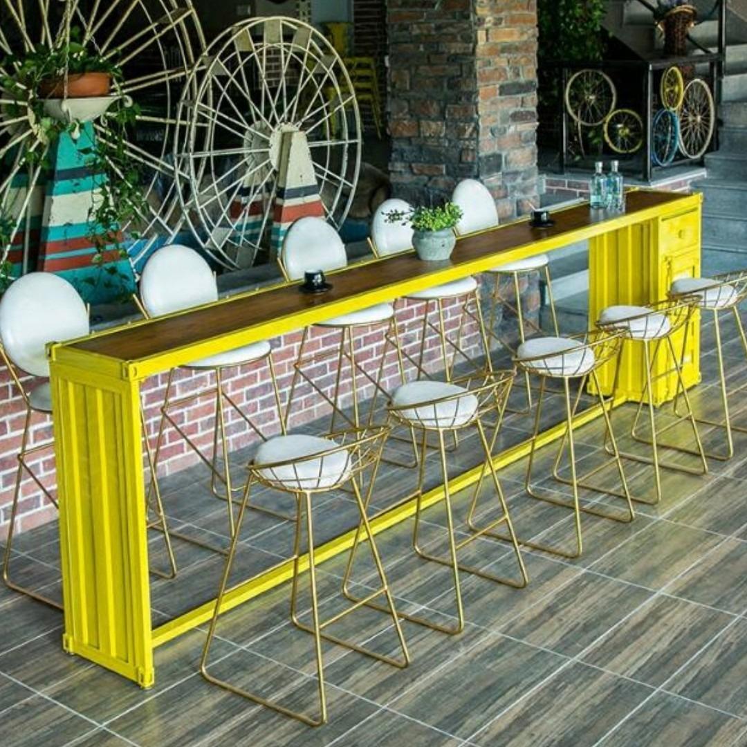 CSBC 007 High Bar Stool Bar Chair Golden Hari Raya Chinese New Year ...