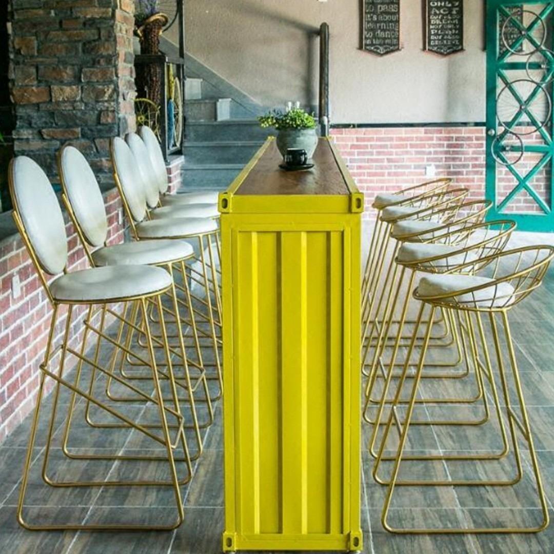 CSBC 007 High Bar Stool Bar Chair Golden Hari Raya Chinese New Year ...