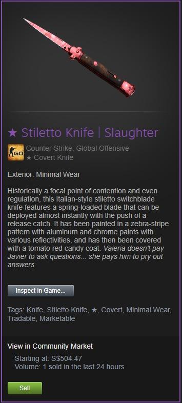 csgo stiletto knife slaughter mw, Video Gaming, Gaming Accessories, In ...