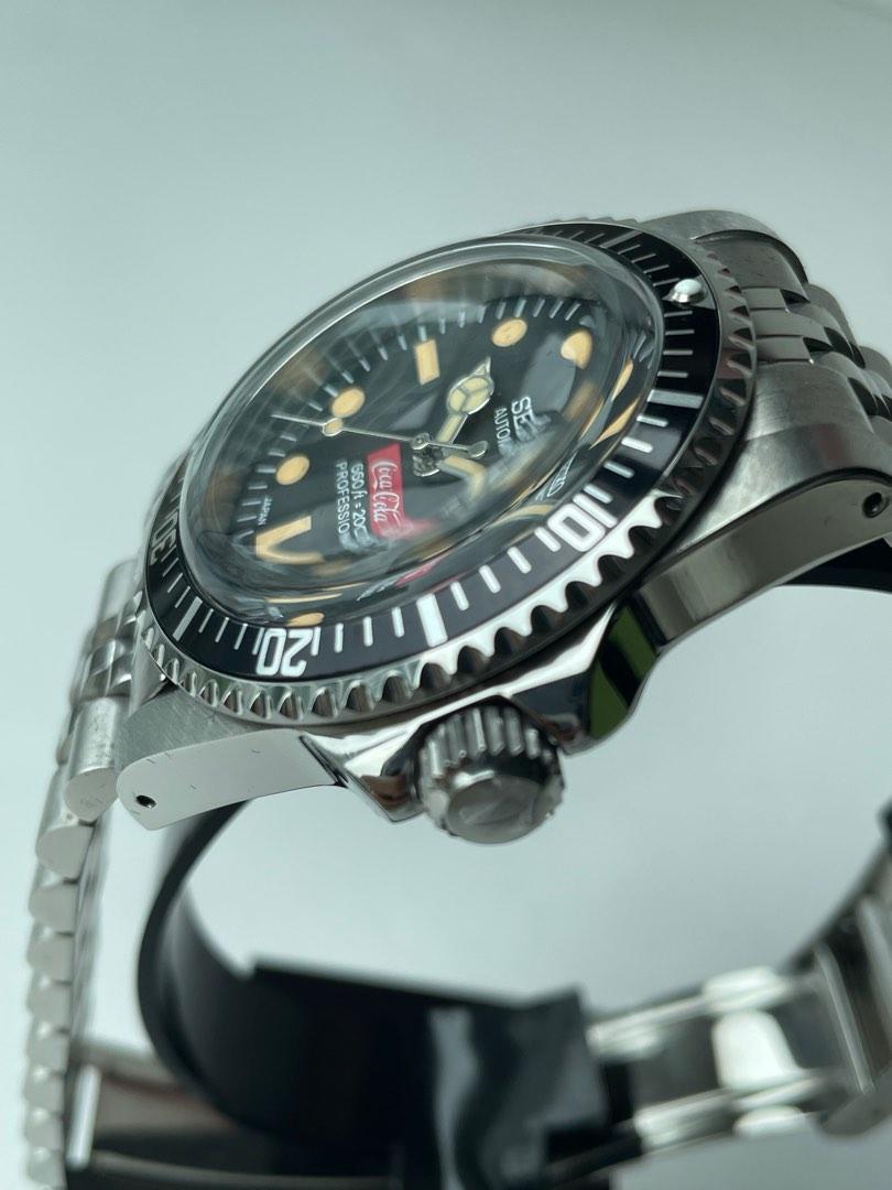 Custom Seiko Mod 39mm Coca-Cola Vintage Coke Submariner Automatic Watch ...