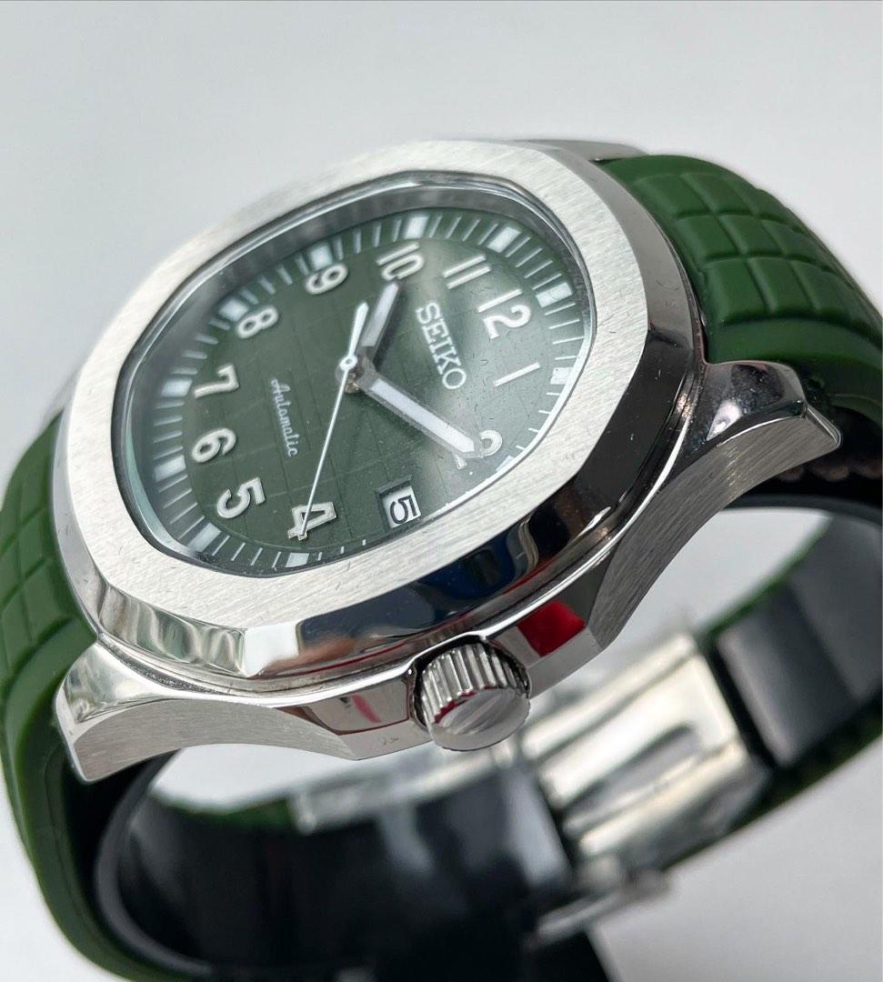 Custom Seiko Mod Green Aquanaut PP, Men's Fashion, Watches ...