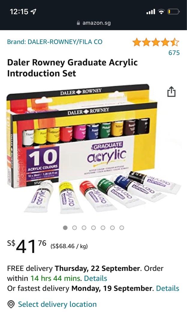 Daler Rowner Acrylic 24 colours, Hobbies & Toys, Stationery & Craft ...