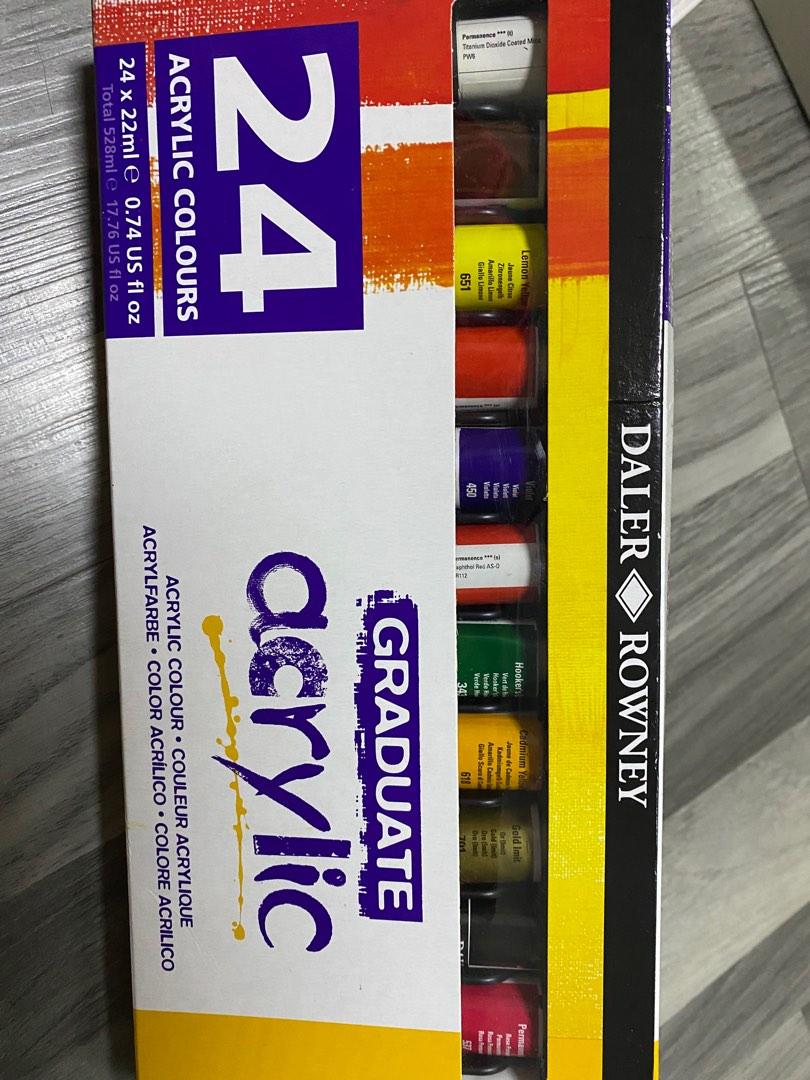 Daler Rowner Acrylic 24 colours, Hobbies & Toys, Stationery & Craft ...