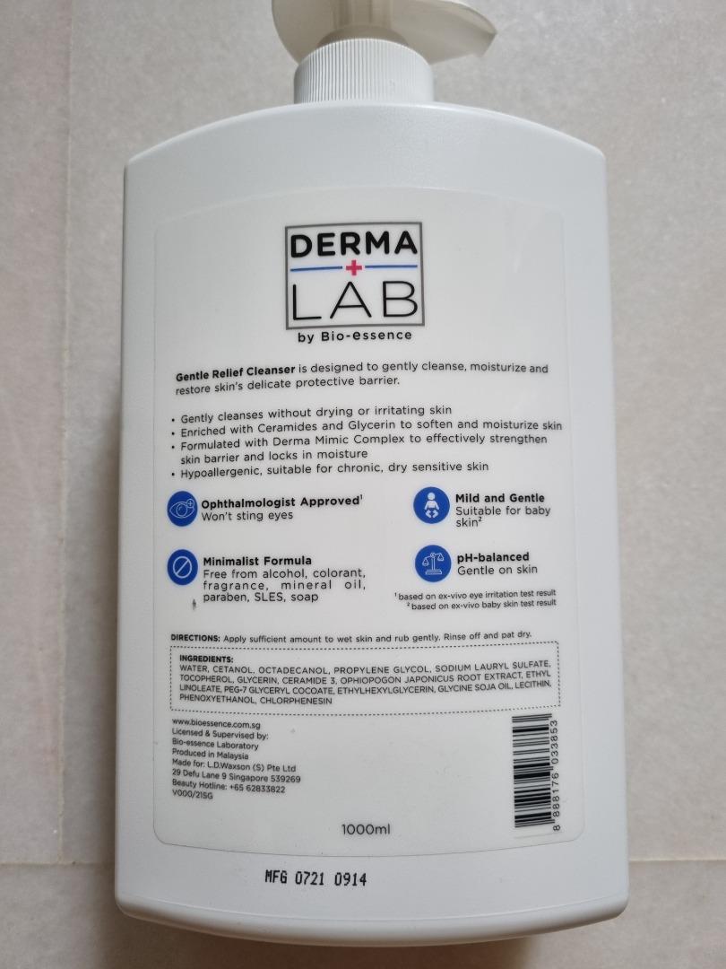 DERMA LAB Gentle Relief Cleanser 1000ml, Beauty & Personal Care, Face ...