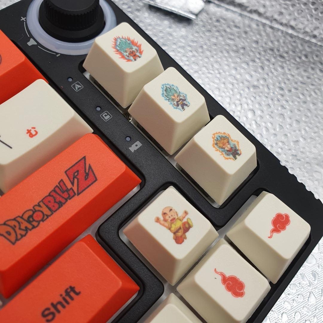 BoW black on white doubleshot 65% keyboard Dragonball Z DBZ Super ...