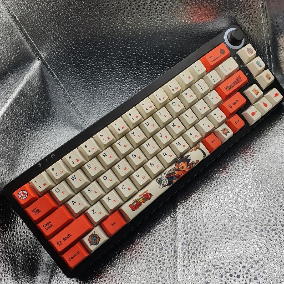 BoW black on white doubleshot 65% keyboard Dragonball Z DBZ Super ...