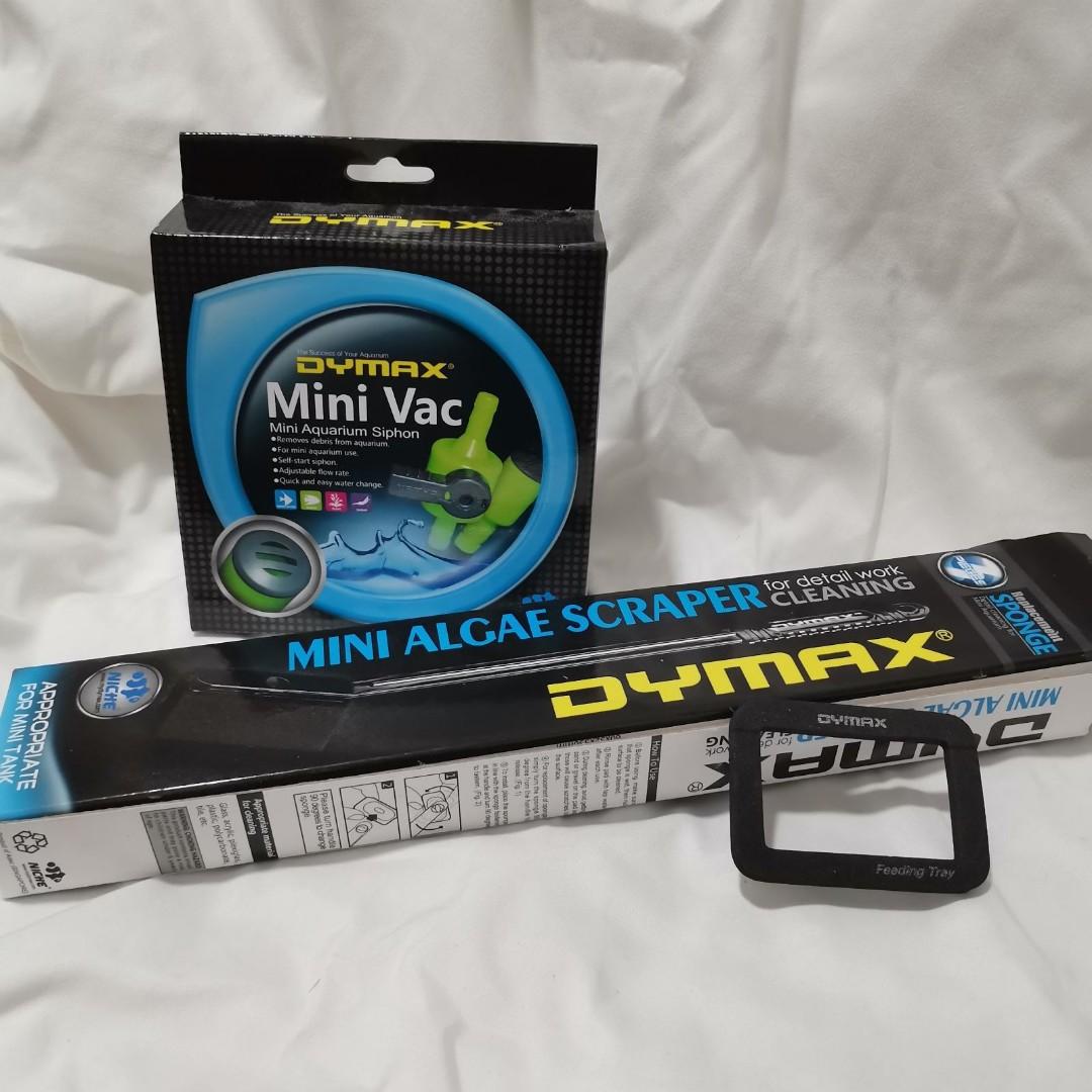 Dymax Set (Mini Vac, Mini Algae Scraper, & Feeding Tray), Pet Supplies, Homes & Other Pet ...