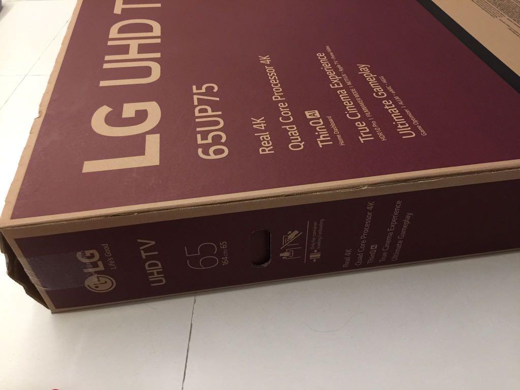 Empty TV Box for 65 inch LG TV with Styrofoam, TV & Home Appliances, TV ...