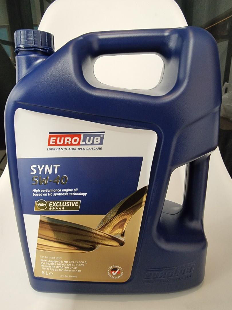 EuroLub SYNT 5w-40 Fully Synthetic Engine Oil, Car Accessories ...