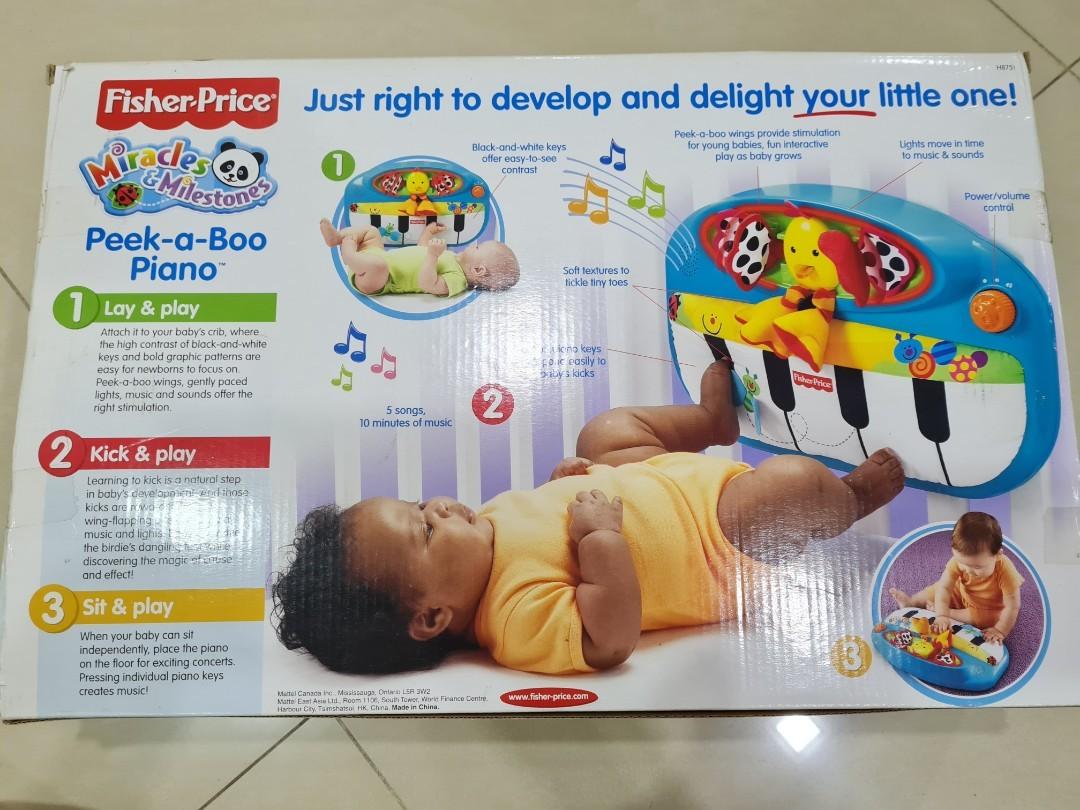 Fisher Price Peek a Boo Piano, Babies & Kids, Infant Playtime on Carousell